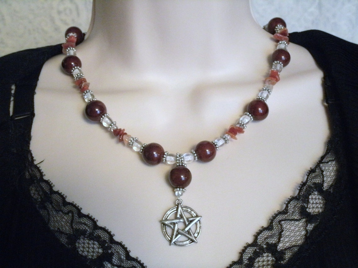 Element of Earth Pentacle Necklace Wiccan Jewelry Pagan | Etsy