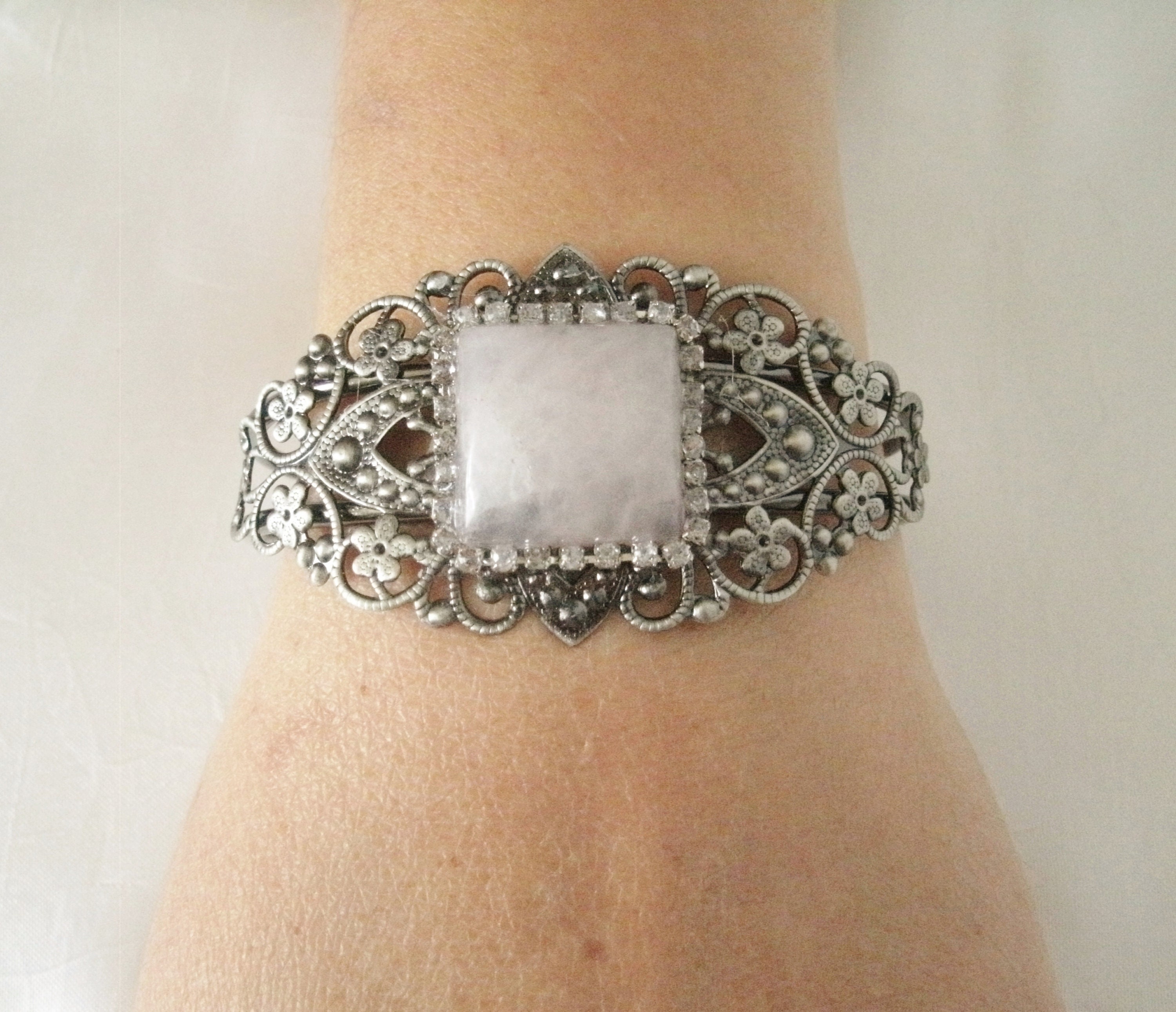 Rose Quartz Bracelet Victorian Jewelry Art Deco Jewelry Edwardian ...