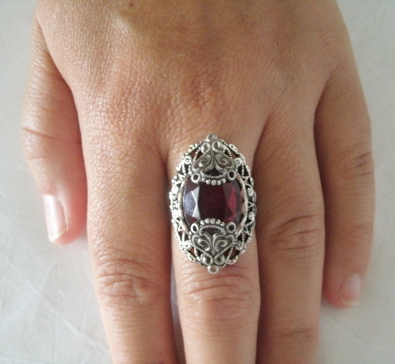 Red Ring Art Deco Jewelry Victorian Jewelry Renaissance - Etsy