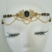 Black/gold Gothic Circlet Headpiece Art Deco Jewelry Gothic Jewelry ...