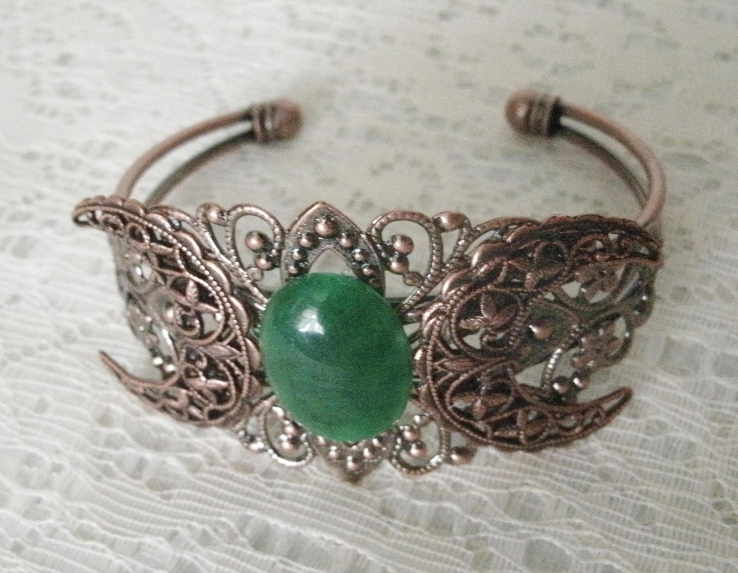 Copper Triple Moon Cuff Bracelet Wiccan Jewelry Pagan Jewelry | Etsy