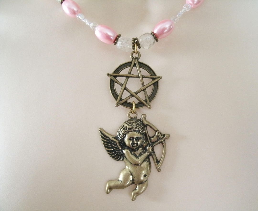Cupid Pentacle Necklace Wiccan Jewelry Pagan Jewelry Wicca Jewelry ...