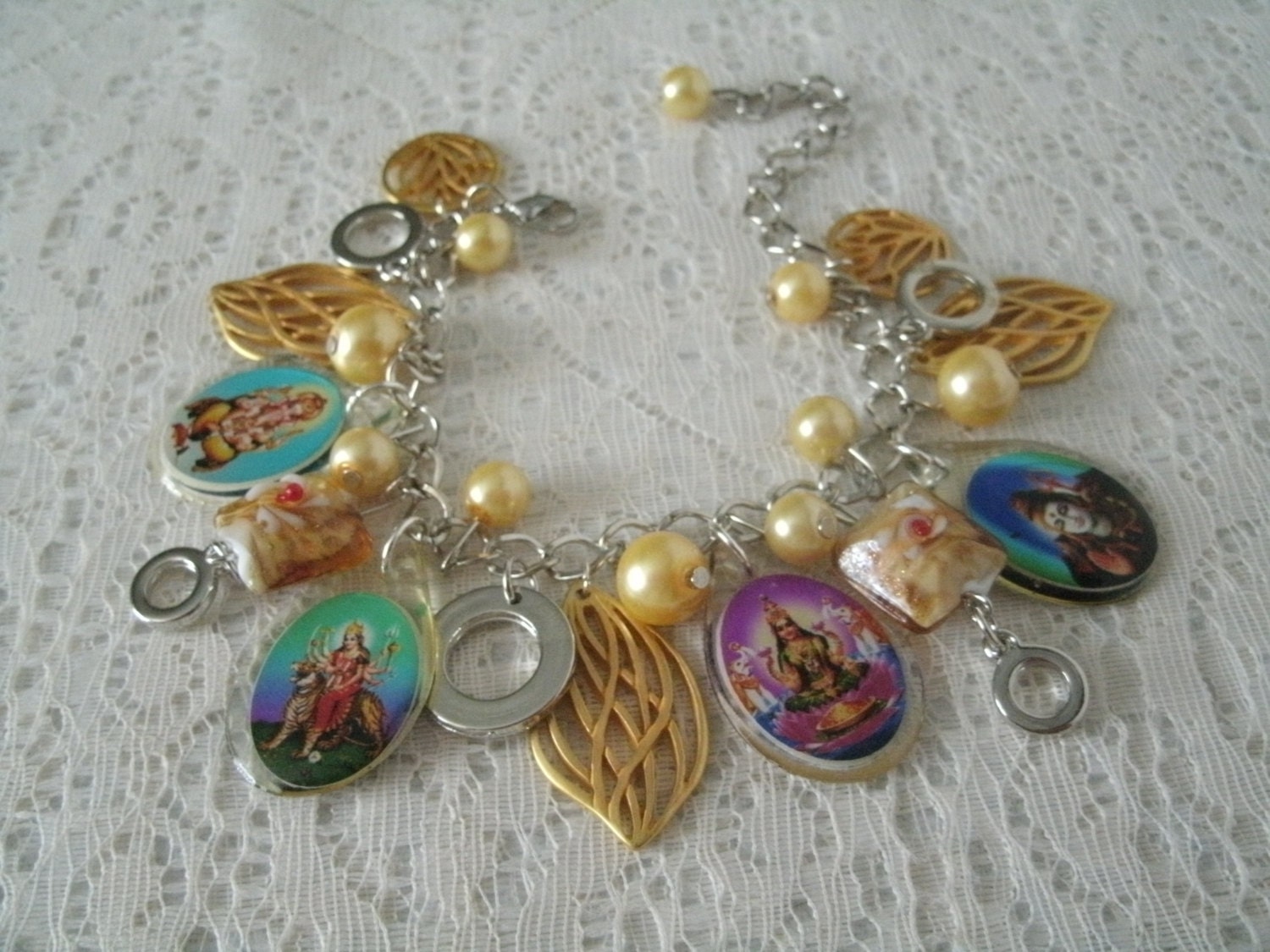 Hindu Goddess Charm Bracelet Wiccan Jewelry Pagan Jewelry - Etsy