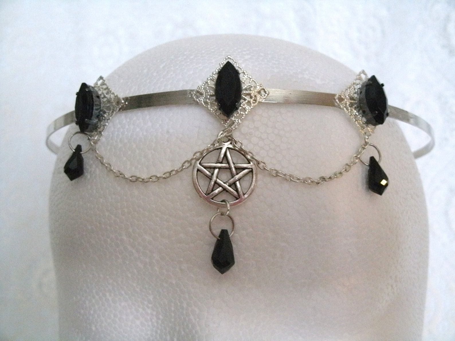Pentacle Circlet Wiccan Jewelry Pagan Jewelry Wicca Jewelry - Etsy
