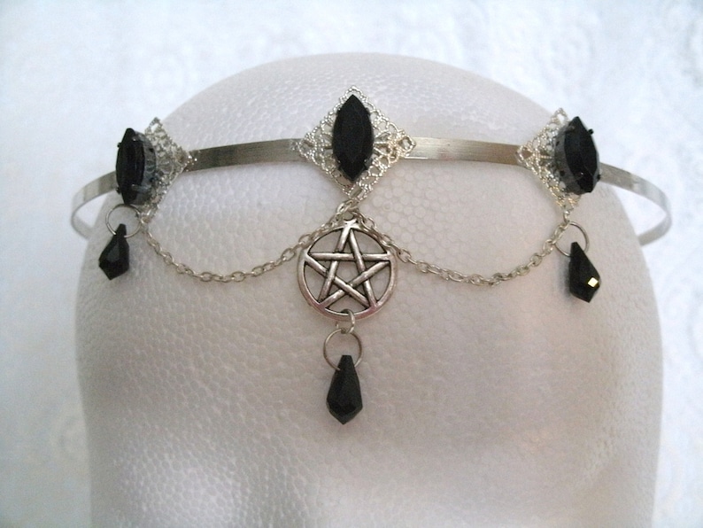 Pentacle Circlet Wiccan Jewelry Pagan Jewelry Wicca Jewelry - Etsy