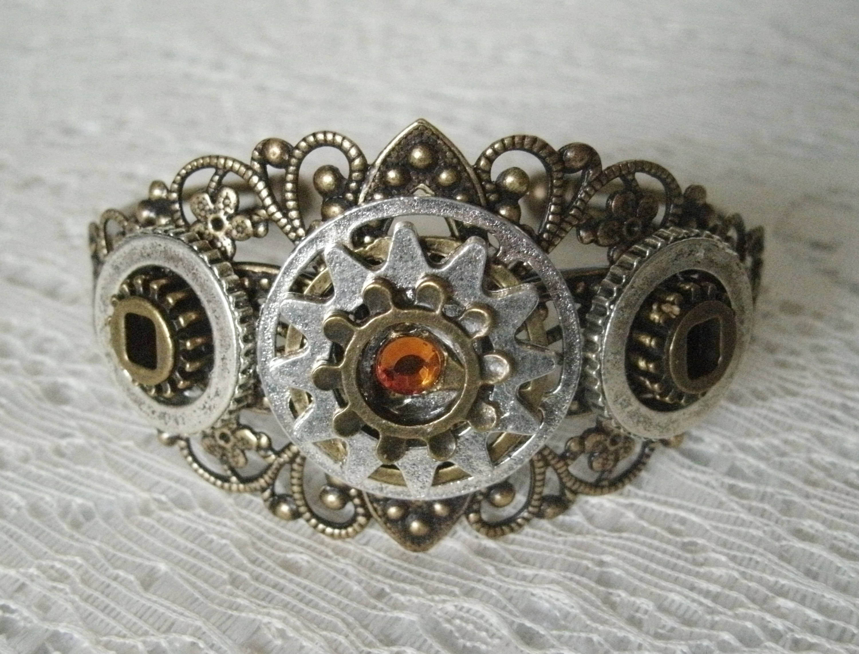 Steampunk Cuff Bracelet steampunk jewelry victorian jewelry | Etsy