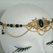 Black/gold Gothic Circlet Headpiece Art Deco Jewelry Gothic Jewelry ...