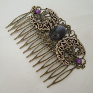 Amethyst Triple Moon Comb Wiccan Jewelry Pagan Jewelry Wicca Jewelry ...