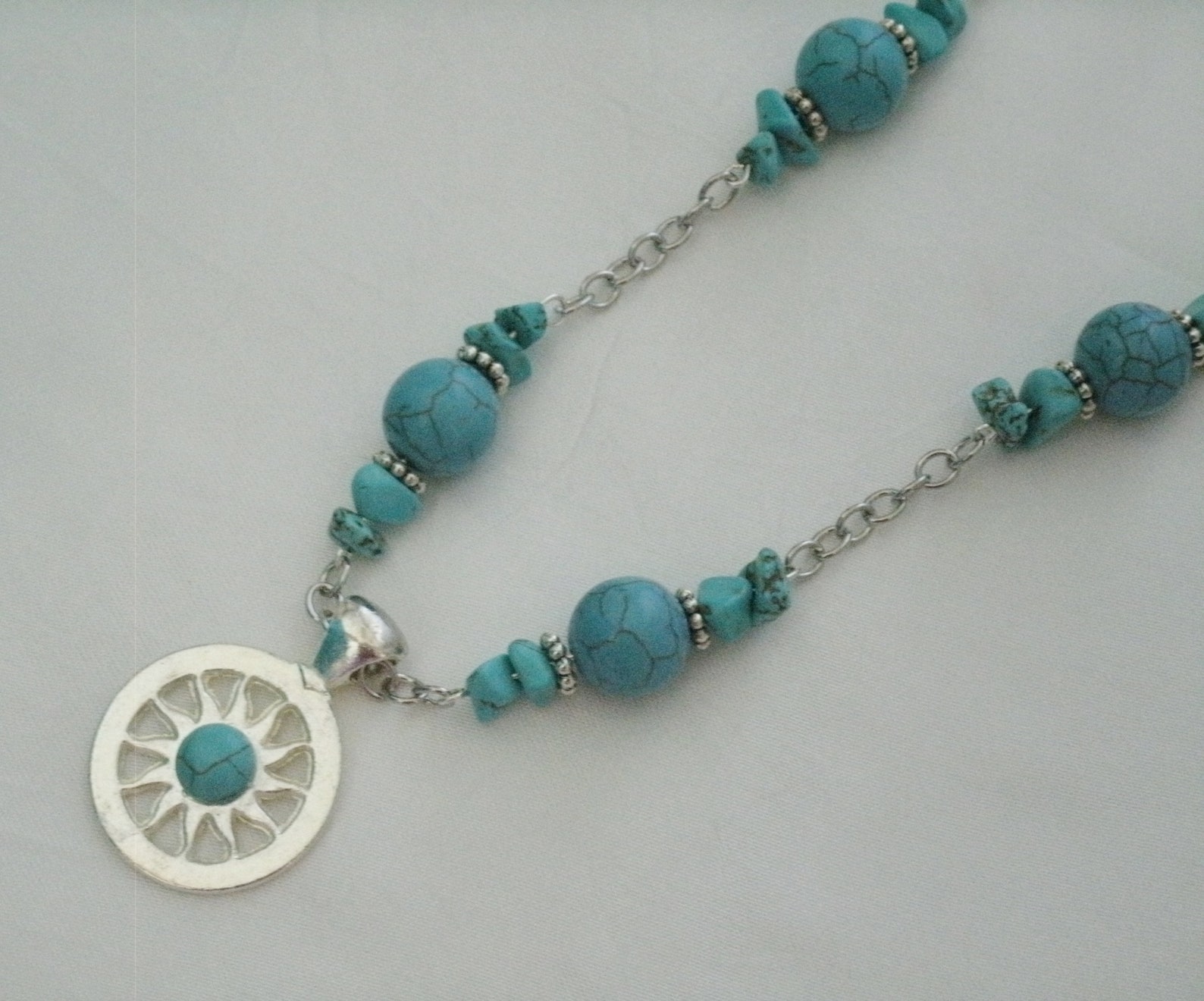 Aztec Sun Turquoise Necklace Turquoise Jewelry Southwestern | Etsy