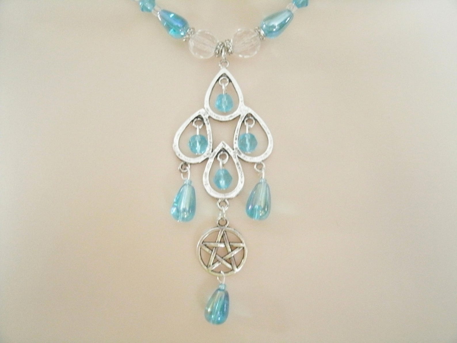 Element of Water Pentacle Necklace Wiccan Jewelry Pagan - Etsy