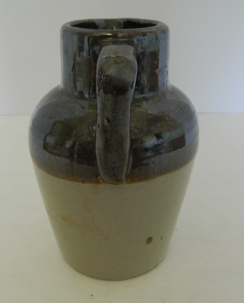 Two Tone Glazed Stoneware Whiskey Moonshine Molasses Jug With Spout 6 ...