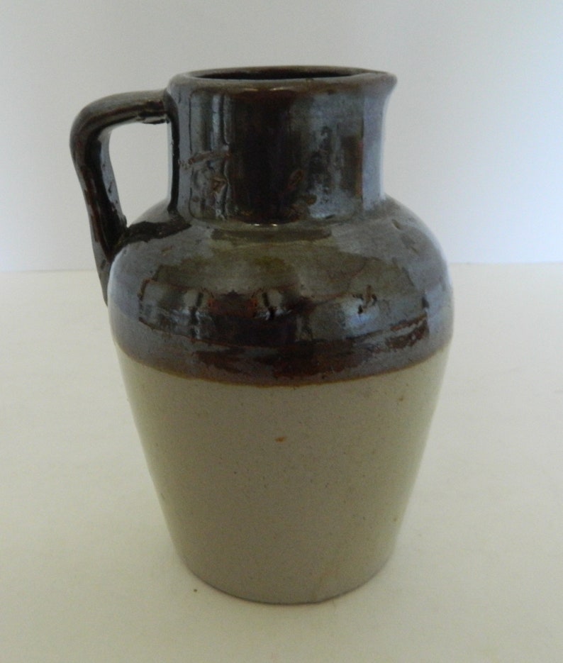 Two Tone Glazed Stoneware Whiskey Moonshine Molasses Jug With Spout 6 ...