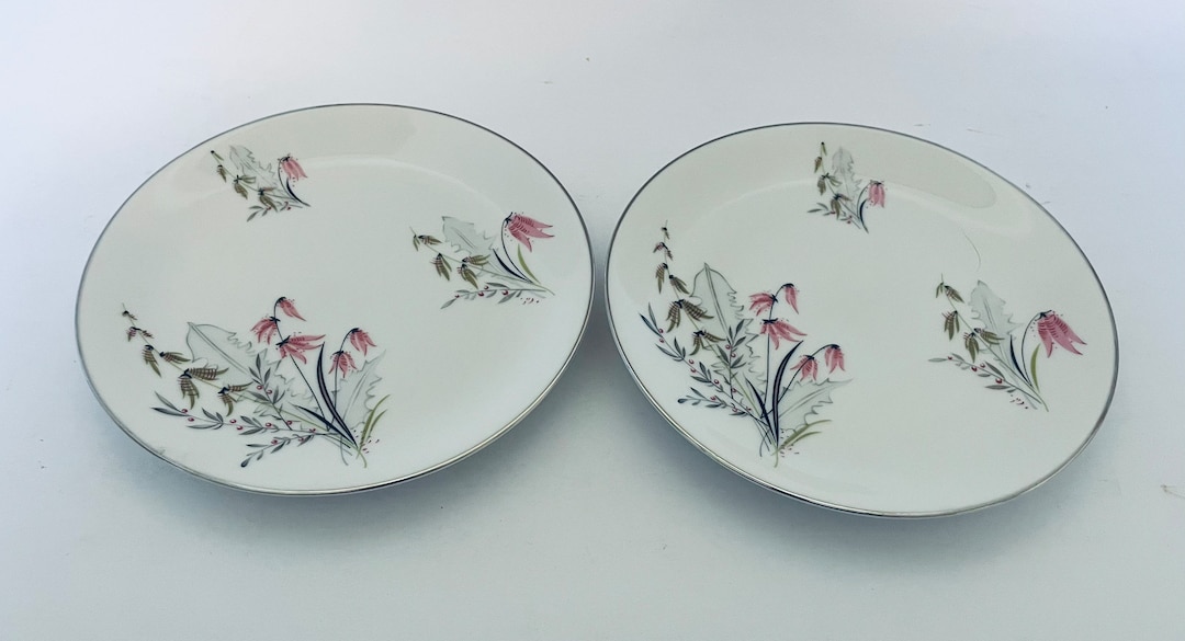 Royal Duchess Mountain Bell Two Bread and Butter Plates Bavaria Germany ...