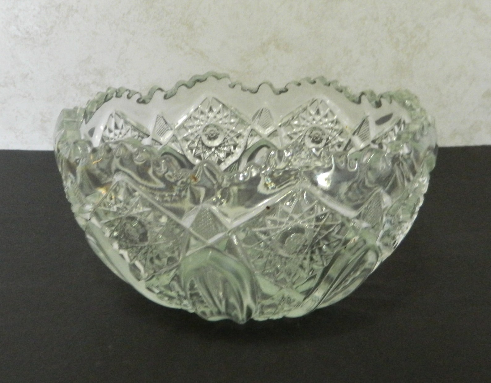 EAPG Mckee's Quintec Crystal Bowl, Saw Tooth Edge - Etsy