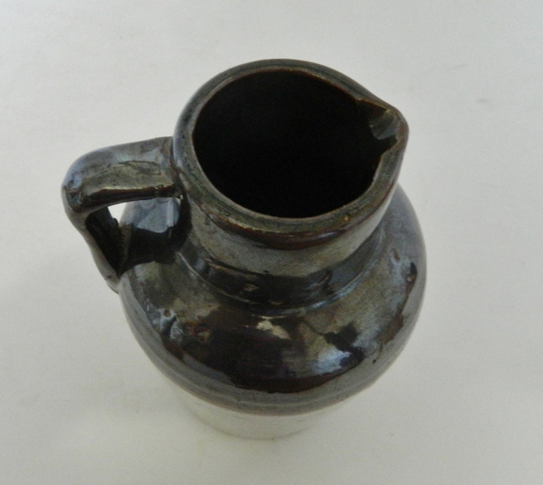 Two Tone Glazed Stoneware Whiskey Moonshine Molasses Jug With Spout 6 ...