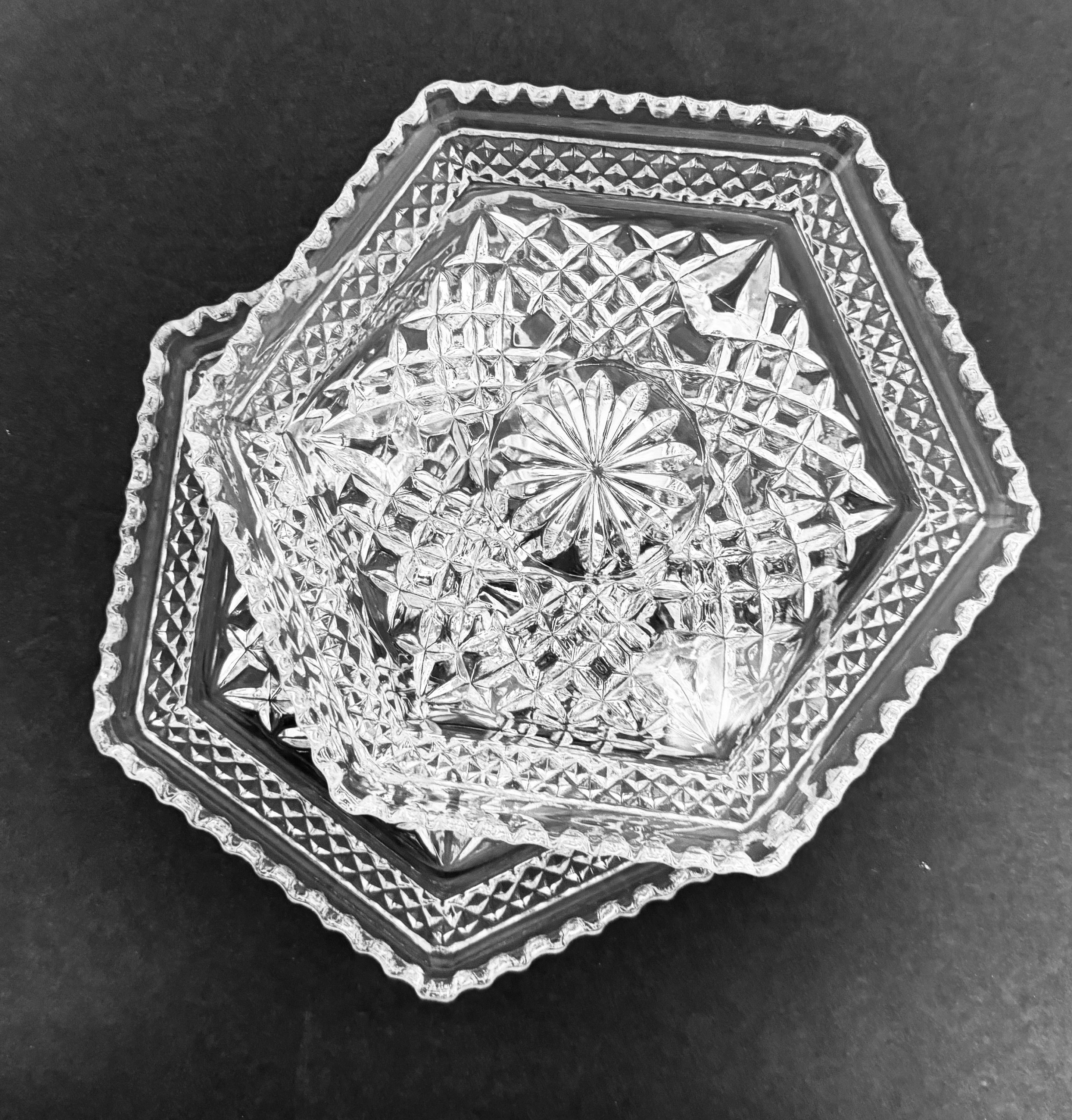 Wexford Six Sided Dishes by Anchor Hocking Clear Crystal Diamond ...