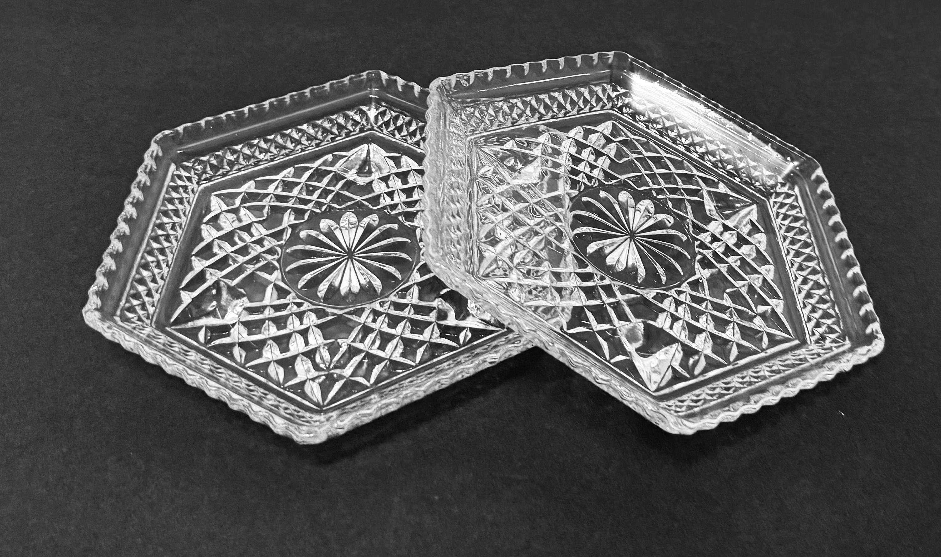 Wexford Six Sided Dishes by Anchor Hocking Clear Crystal Diamond ...