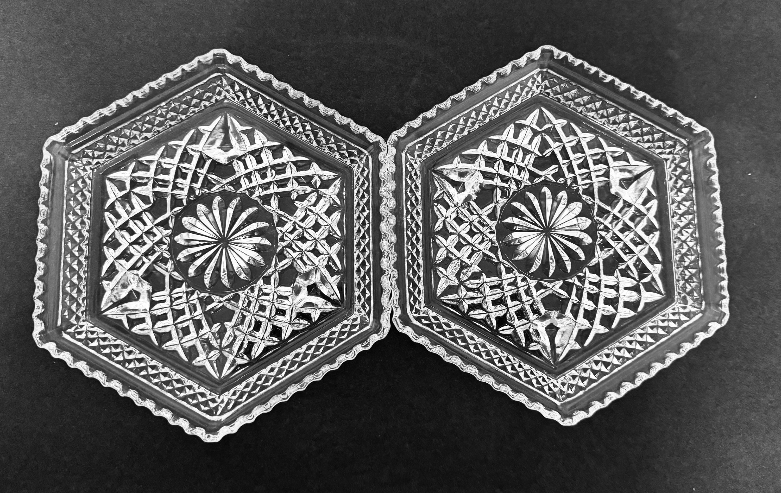 Wexford Six Sided Dishes by Anchor Hocking Clear Crystal Diamond ...