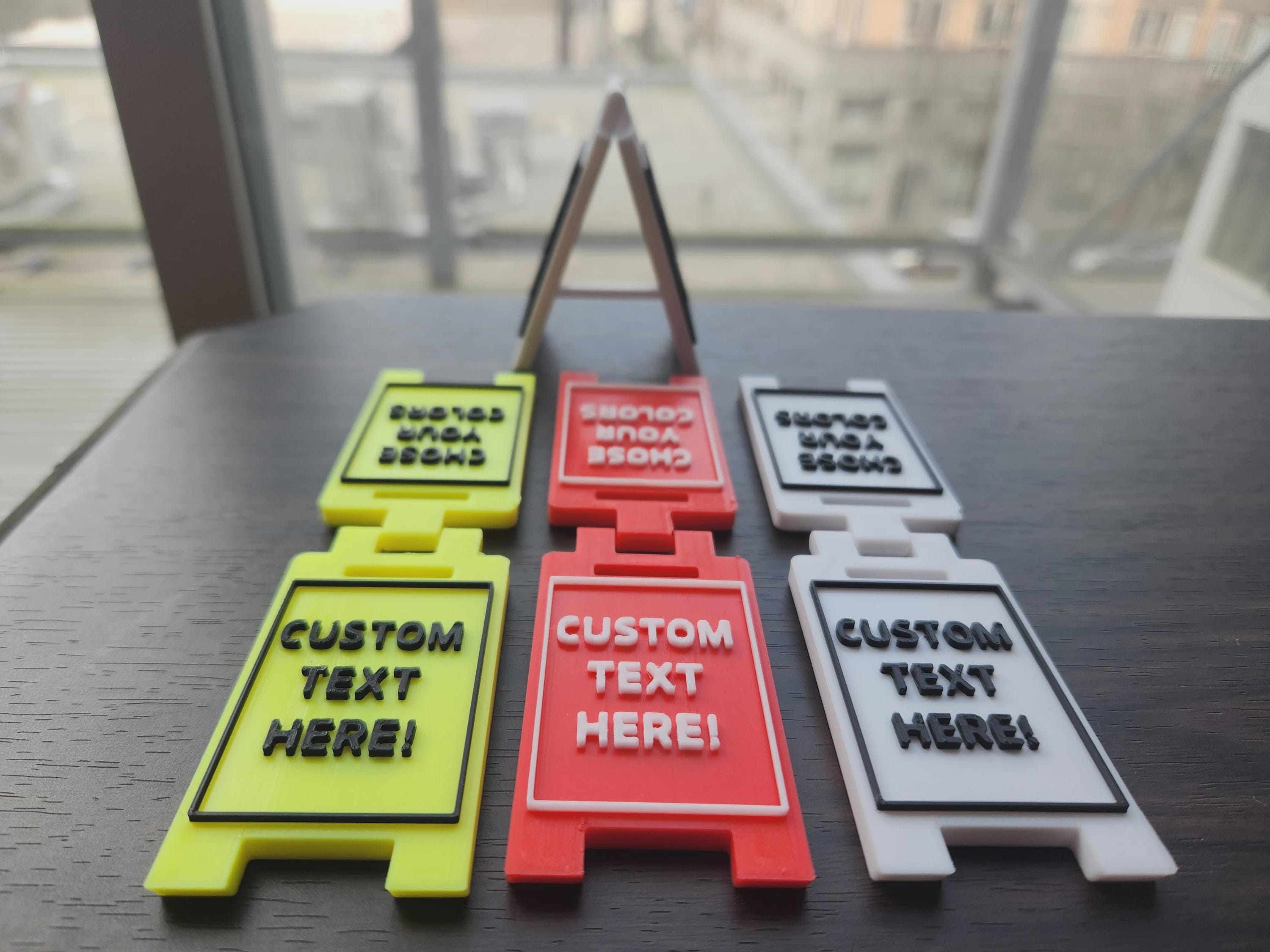 Personalized Mini Floor Sign: Double-sided Custom Office Decor - Etsy