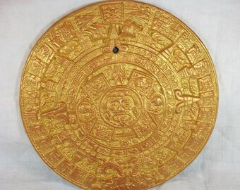 Aztec gold coin | Etsy