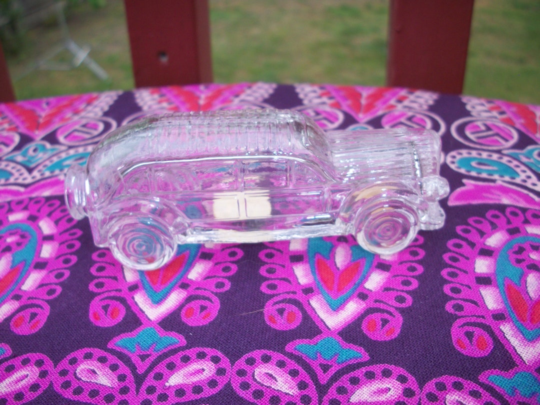 Vintage Clear Glass Candy Container Bottle Stough Touring Ambulance ...