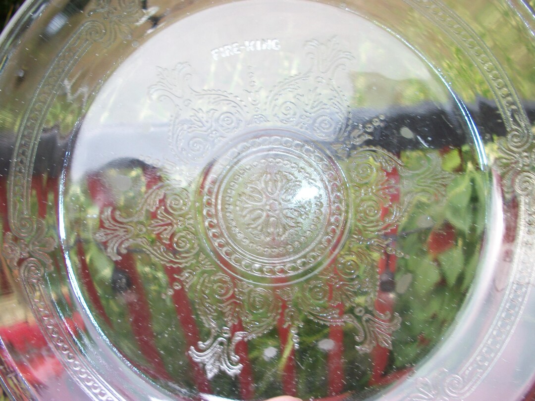 Vintage Clear Glass Fire King Philbe Pattern Glass Pie Plate - Etsy