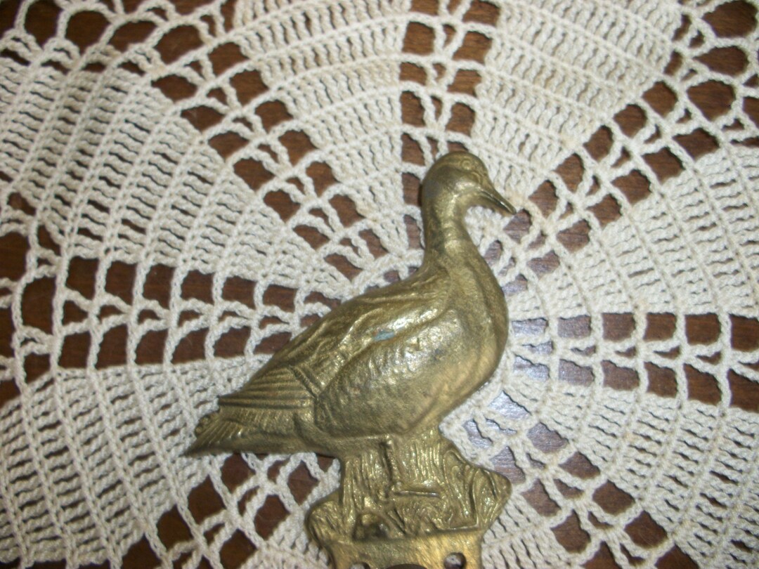 Vintage 1971 Keeler Brass Duck Hook Wall Hanging Hunting Waterfowl Fowl ...