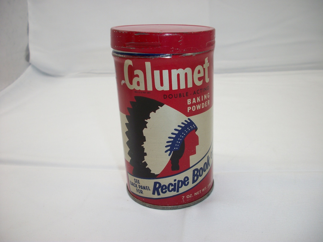 Vintage Calumet Double Acting Baking Powder 7 Oz. Tin Container General ...