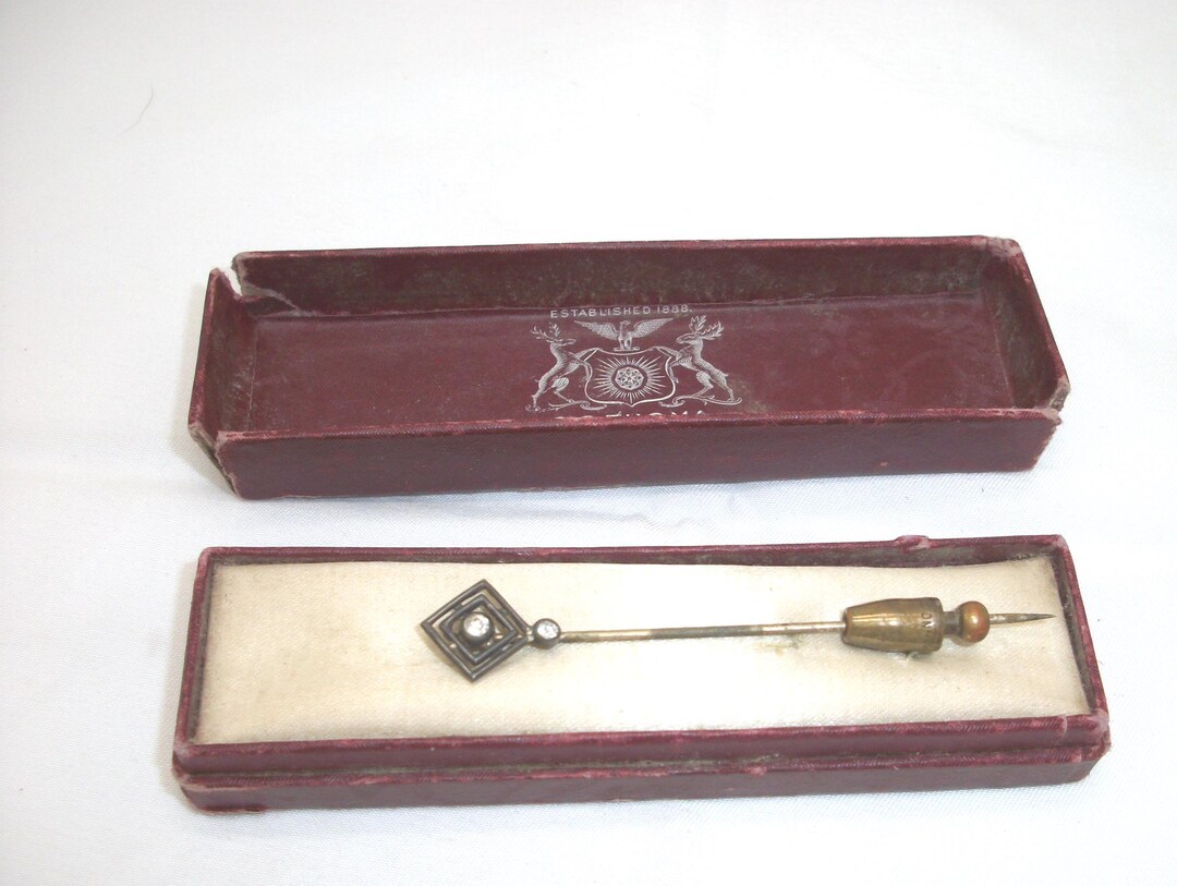 Vintage Paste Stone Sterling Silver Stick Pin With Original Box - Etsy