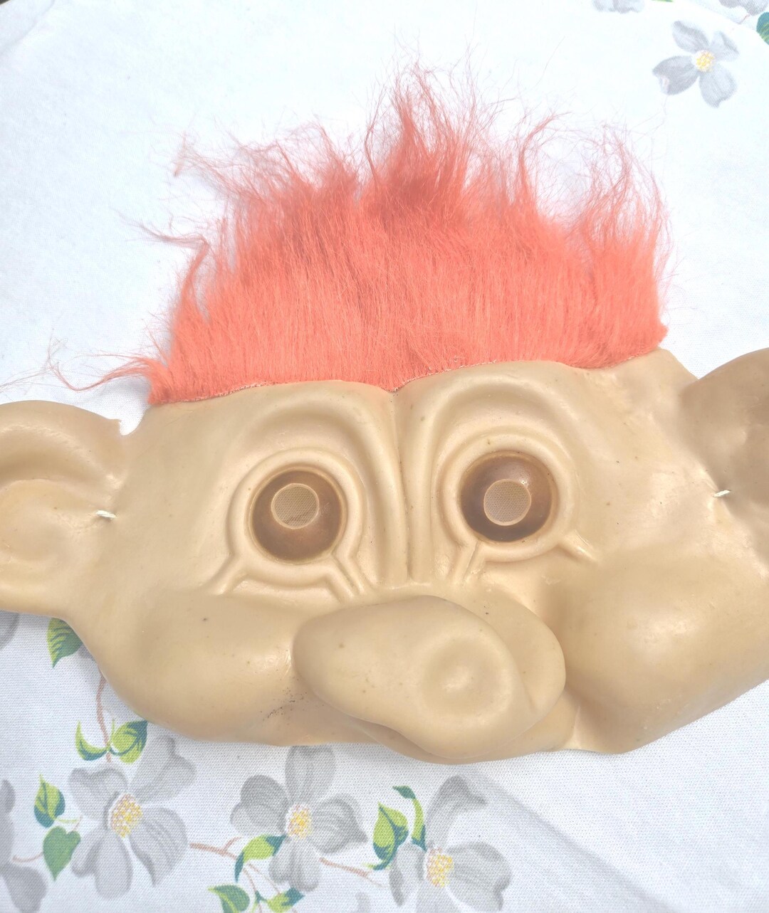 Vintage Rubber Face Troll Doll Half Mask Orange Hair From the 90's ...