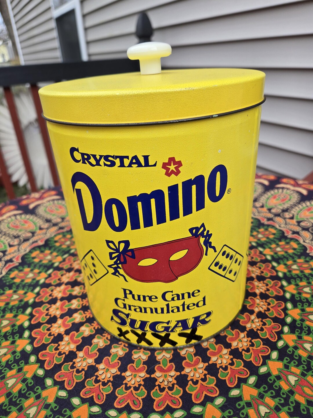 Vintage Crystal Domino Pure Cane Granulated Sugar Tib Canister - Etsy