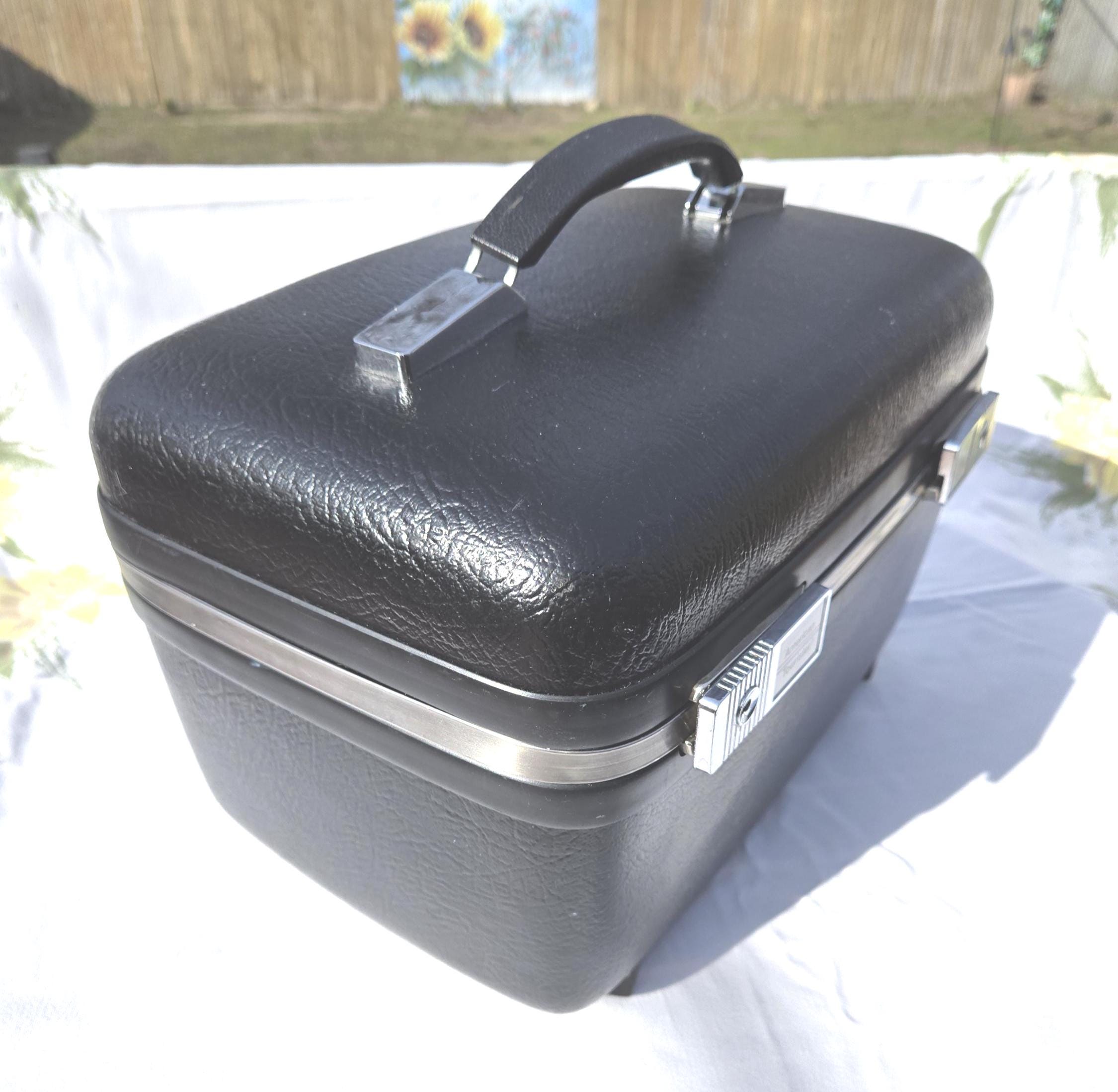 Vintage Black American Tourister Hard Shell Train Case With Two Keys ...