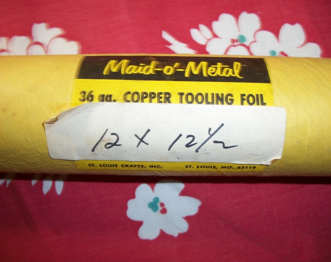 Vintage Maid-o-metal 36 Gauge Copper Tooling Foil in Original Tube - Etsy