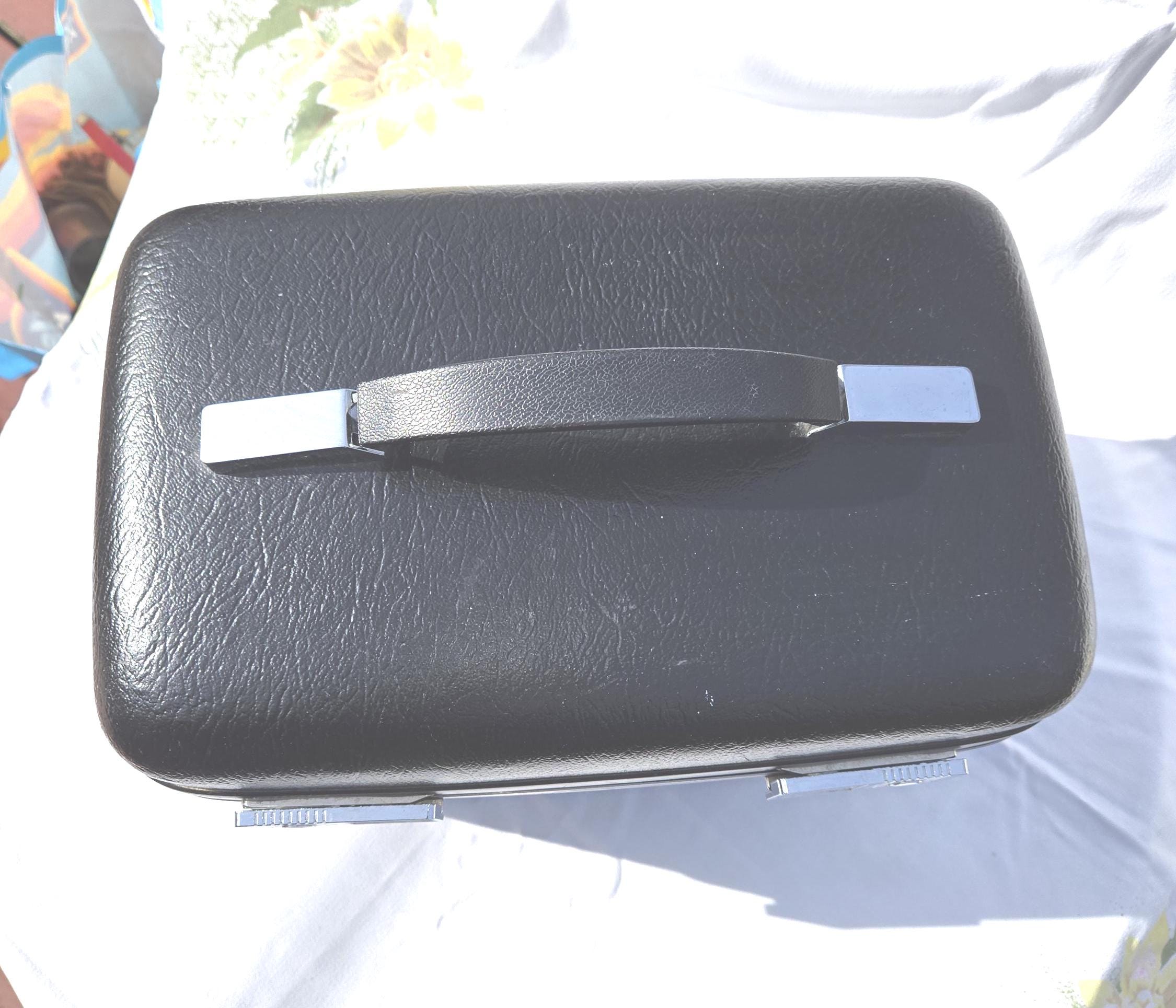 Vintage Black American Tourister Hard Shell Train Case With Two Keys ...