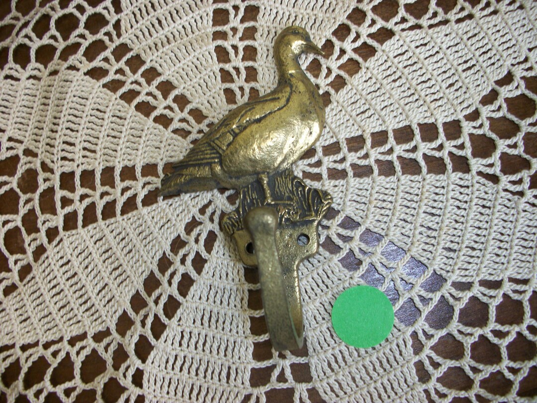 Vintage 1971 Keeler Brass Duck Hook Wall Hanging Hunting Waterfowl Fowl ...