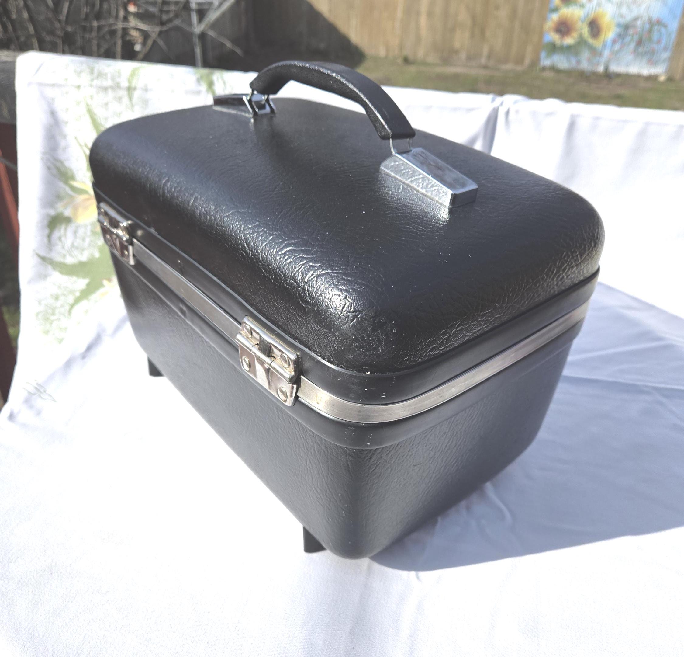 Vintage Black American Tourister Hard Shell Train Case With Two Keys ...