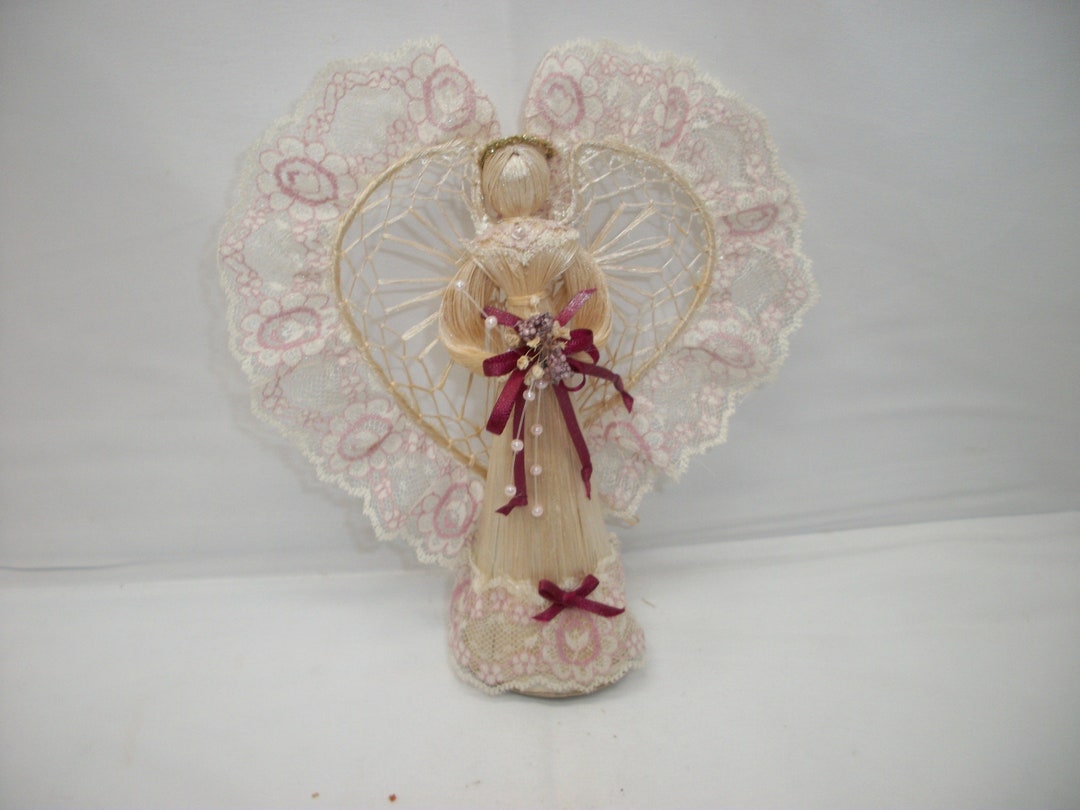 Vintage Abaca Straw Cone Shaped Angel Figurine Made in the Philippines ...