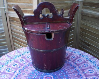 Wooden Water Pail | Etsy