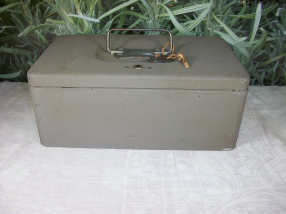 Vintage Midcentury Swanco Metal Lock Box With Key Gray - Etsy
