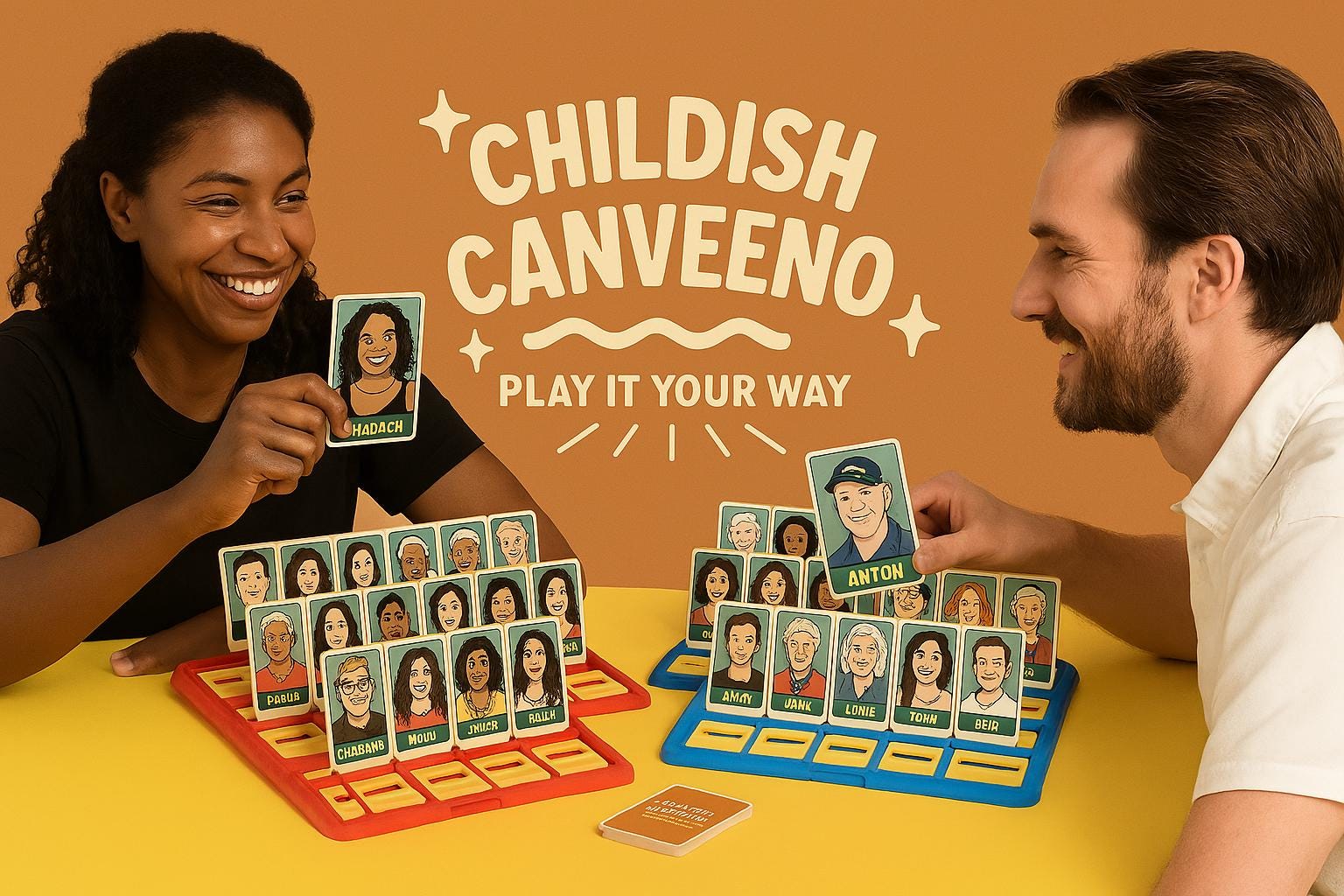 Guess Who Editable Template - Make Your Own Custom Game! - Etsy