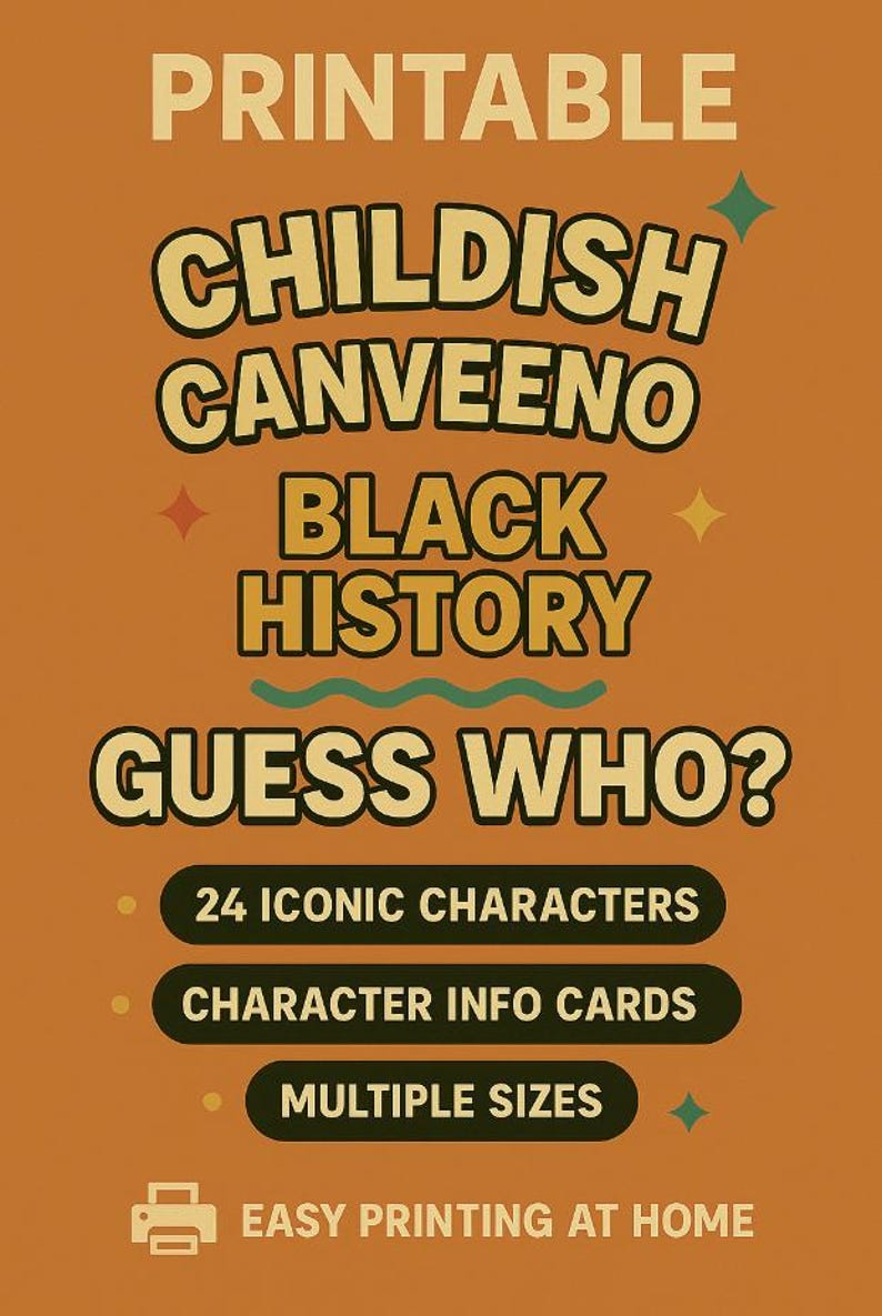 Black History Guess Who Game: Printable Educational Board Game - Etsy
