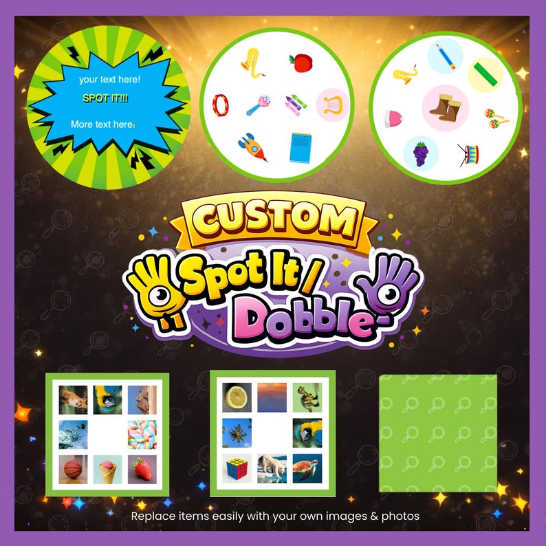 Custom Spot It/dobble Game | Personalized Matching Card (printable PDF ...