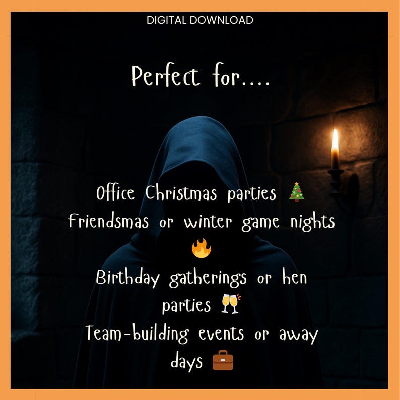 Traitors Inspired Party Game Kit | Printable Murder Mystery Game for ...