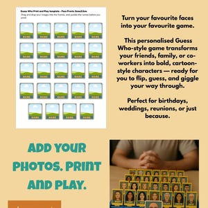 Guess Who Editable Template - Make Your Own Custom Game! - Etsy