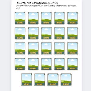 Guess Who Editable Template - Make Your Own Custom Game! - Etsy