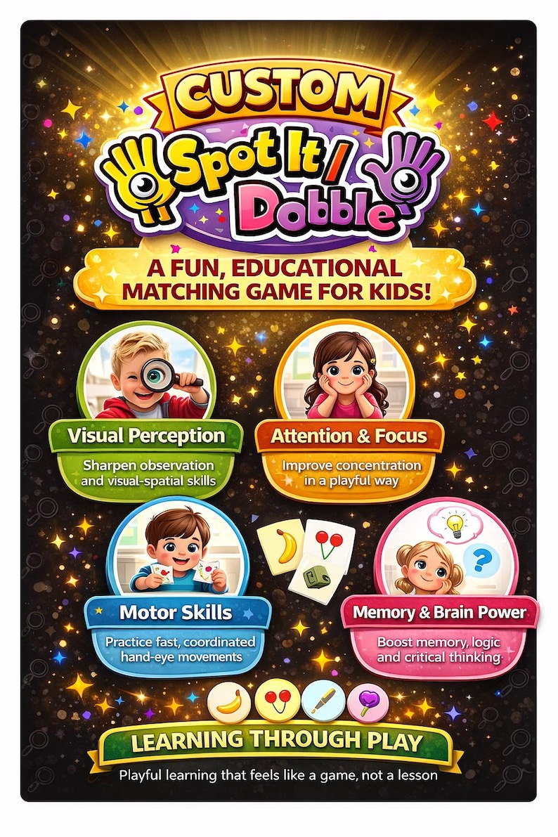 Custom Spot It/dobble Game | Personalized Matching Card (printable PDF ...