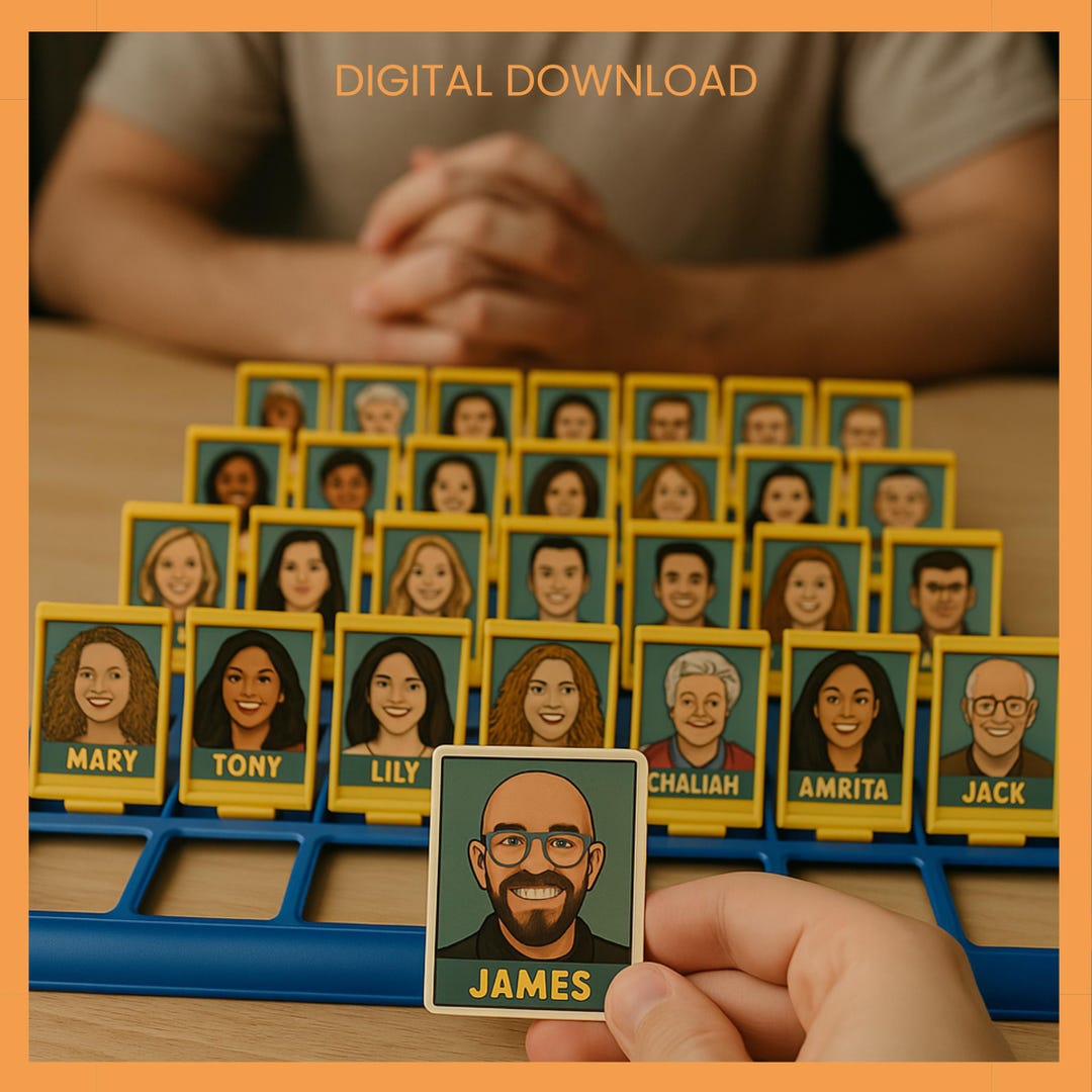 Guess Who Editable Template - Make Your Own Custom Game! - Etsy
