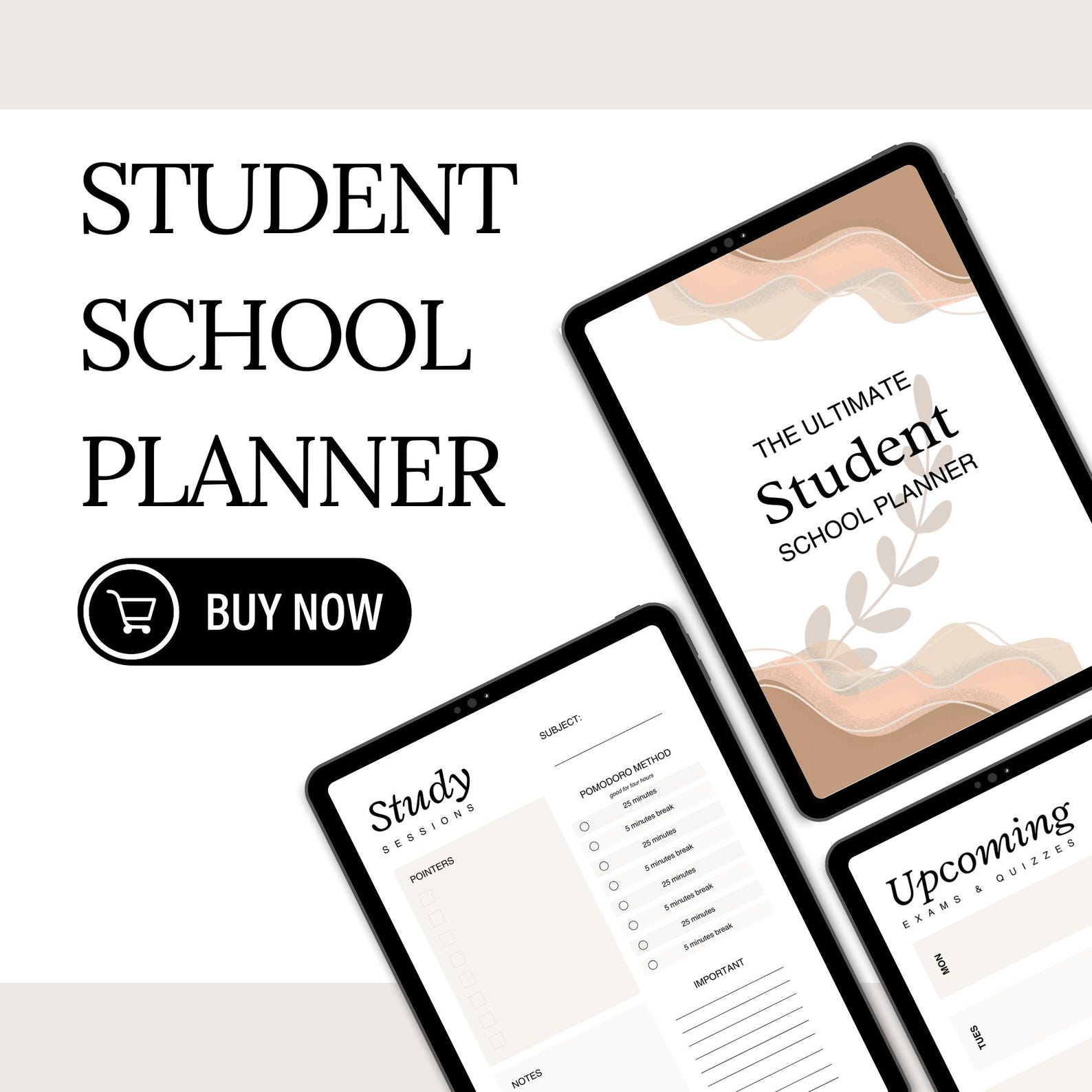 Student Planner Printable PDF | Class Schedule, Assignment Tracker ...