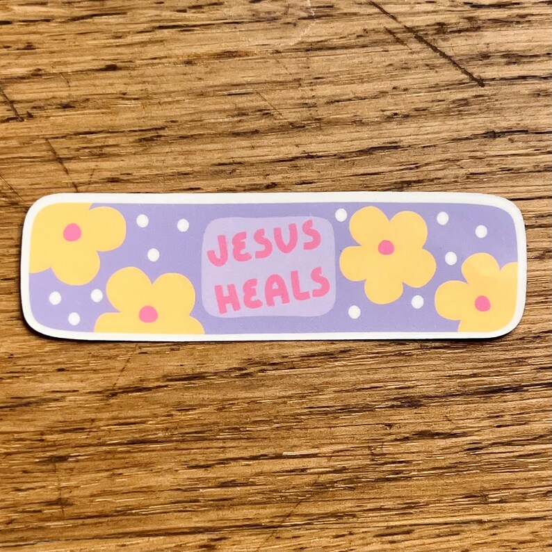 Jesus Heals Sticker: Waterproof Christian Faith Decal - Etsy