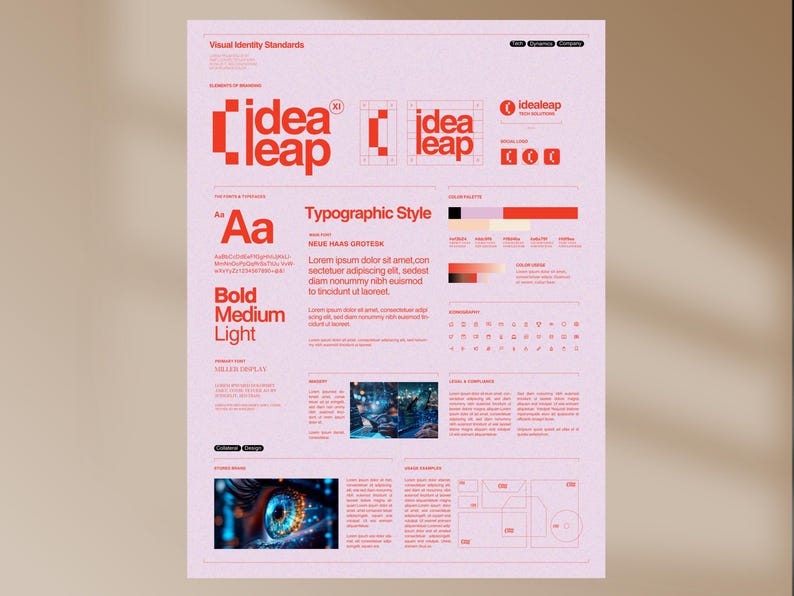 Brand Board Canva Template | Visual Identity Style Guide | Modern Brand ...